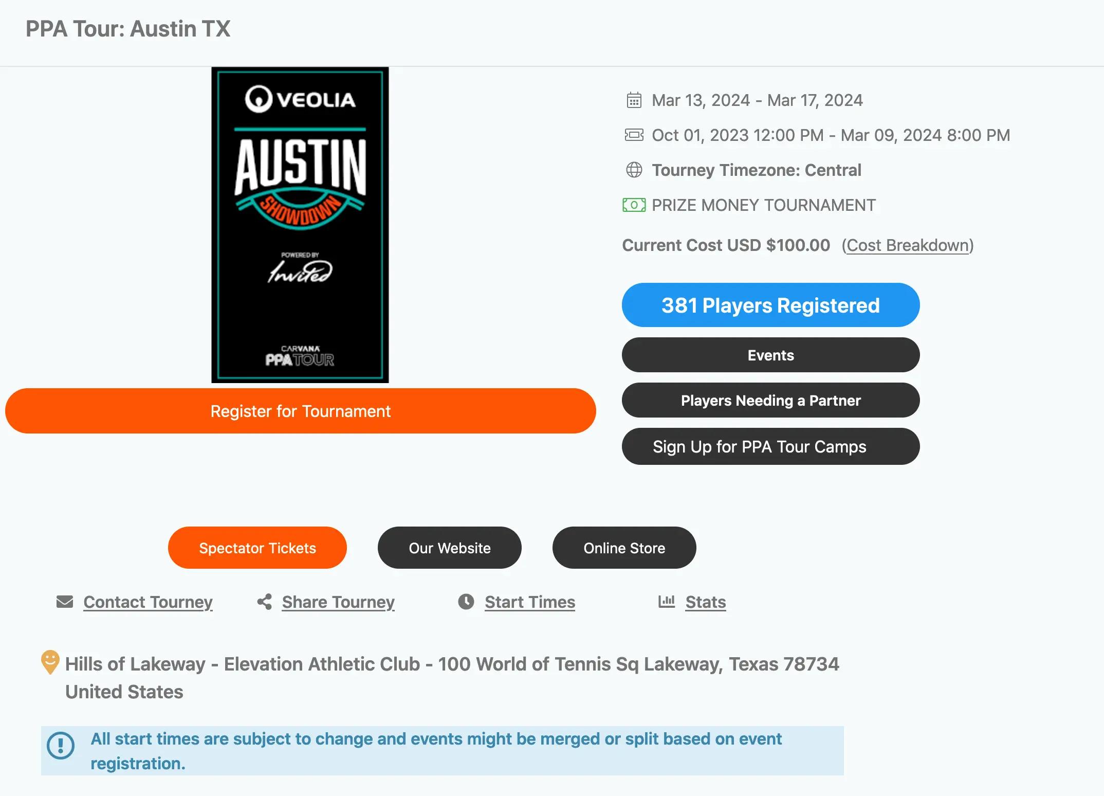 How to register for a pickleball tournament